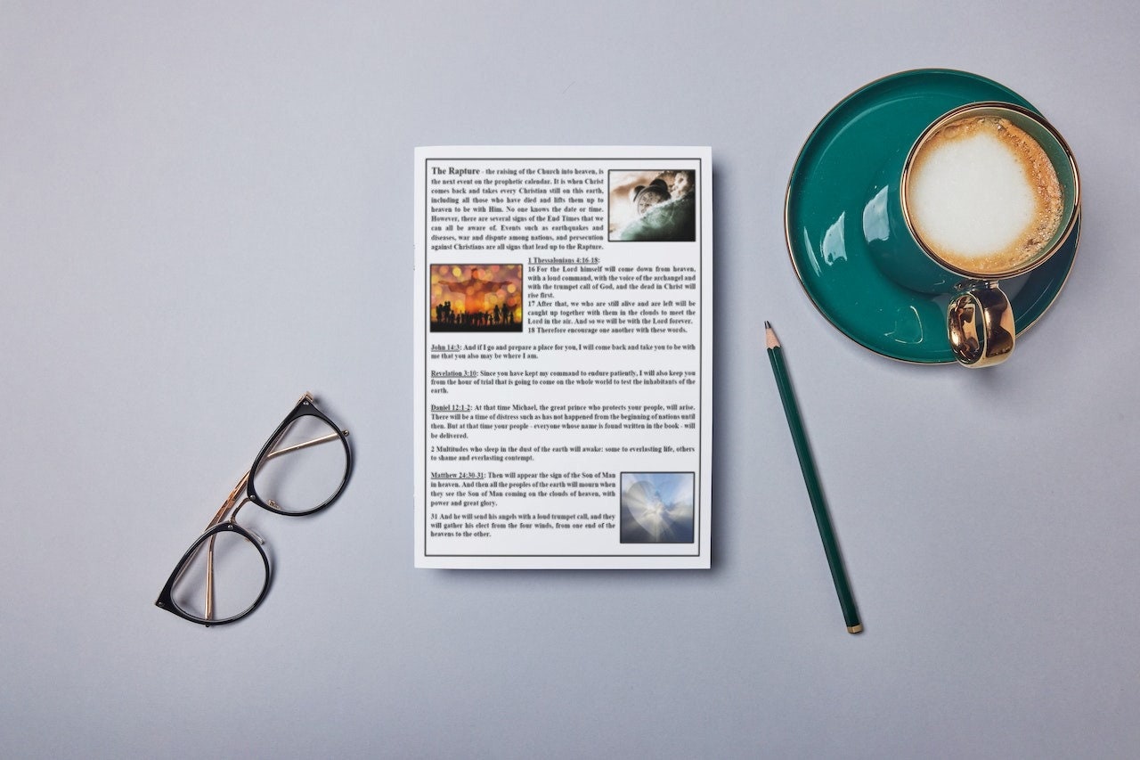 Printable Bible Study Aid, Illustrated: the Rapture 5 Accounts/ Digital ...