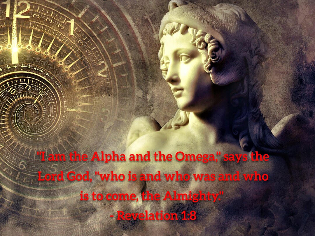 Printable Wall Art/digital Art Download/ “revelation 1:8” Clock and ...