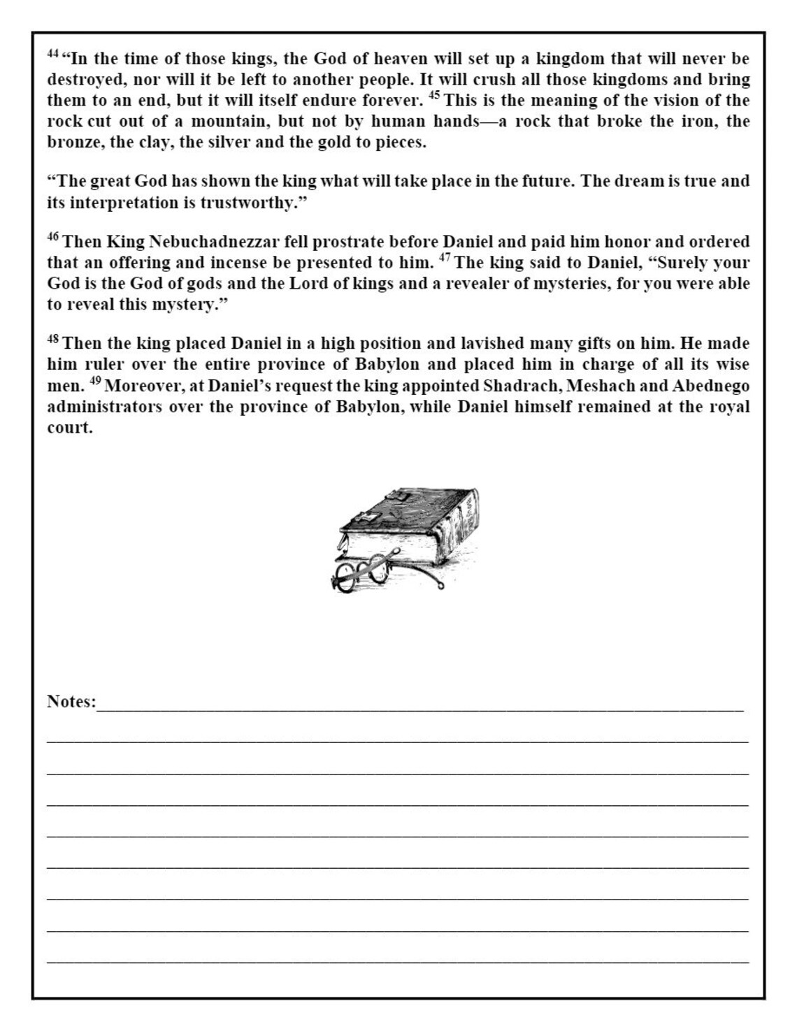 Printable Bible Study Aid, Illustrated, Including Chart - Book of ...