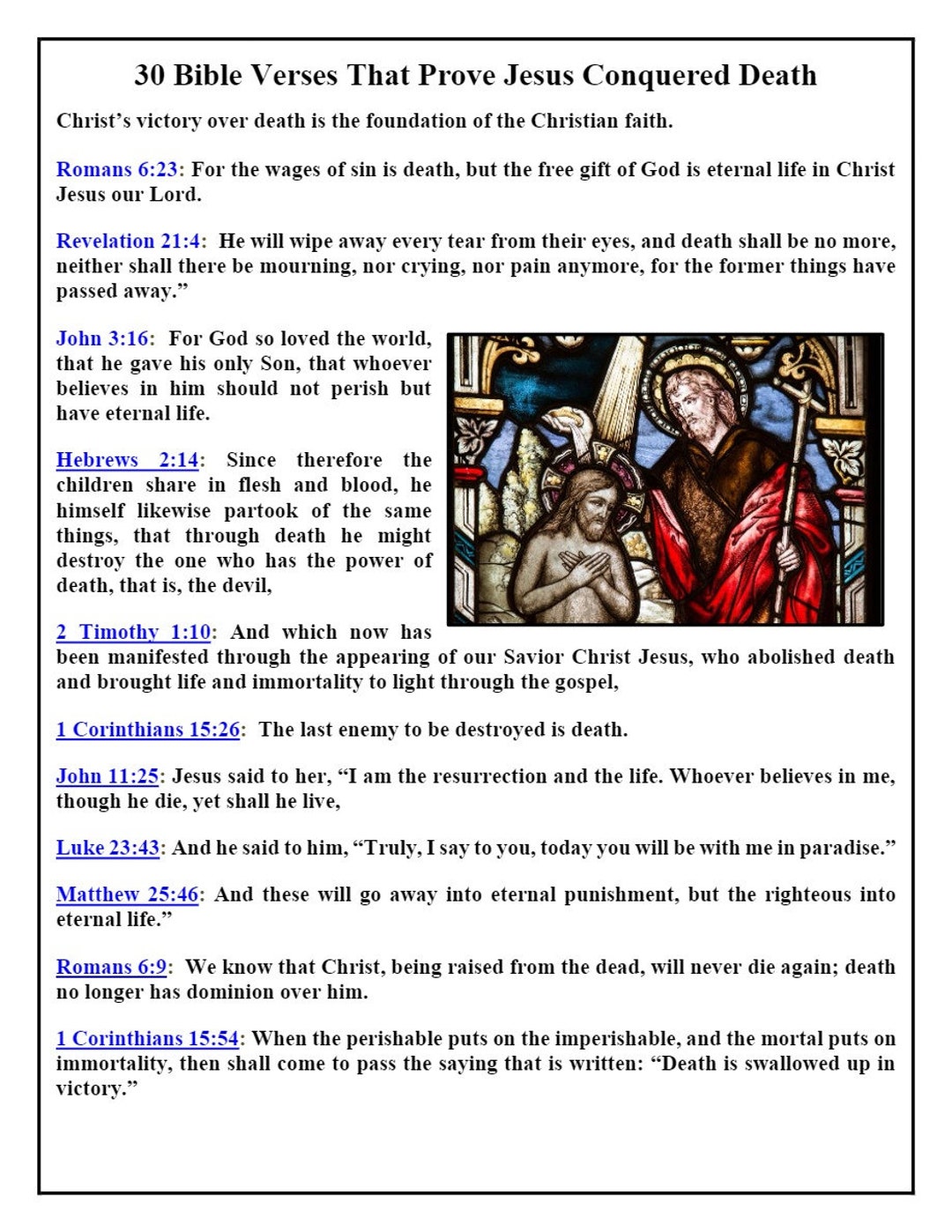 Printable Bible Study Aid, Illustrated - 30 Bible Verses That Prove ...