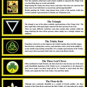 Printable Bible Study Aid With Illustrations / “symbols of the Triune ...