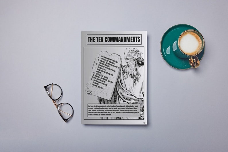 The Ten Commandments — Printable Bible Study Aid | Illustrated ...