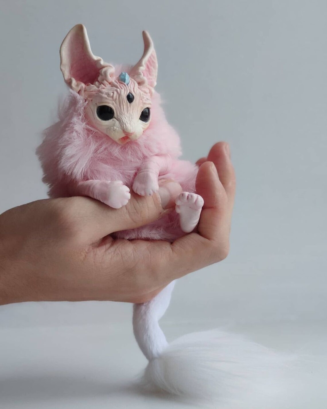 Baby elfcat poseable art doll | Etsy