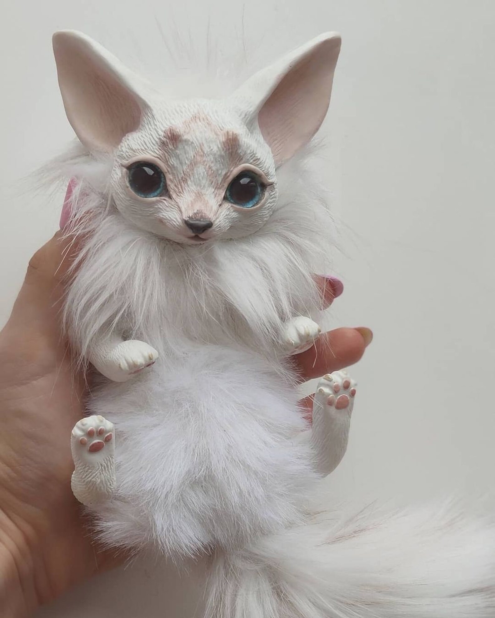 Pocket Fennec fox poseable art toy | Etsy