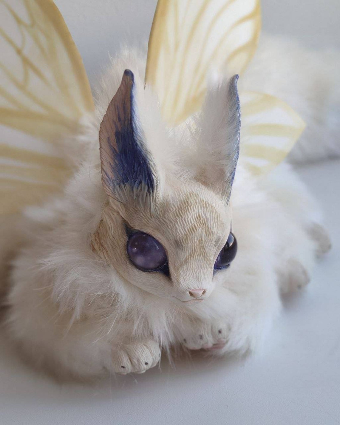 Moth-cat poseable art toy | Etsy