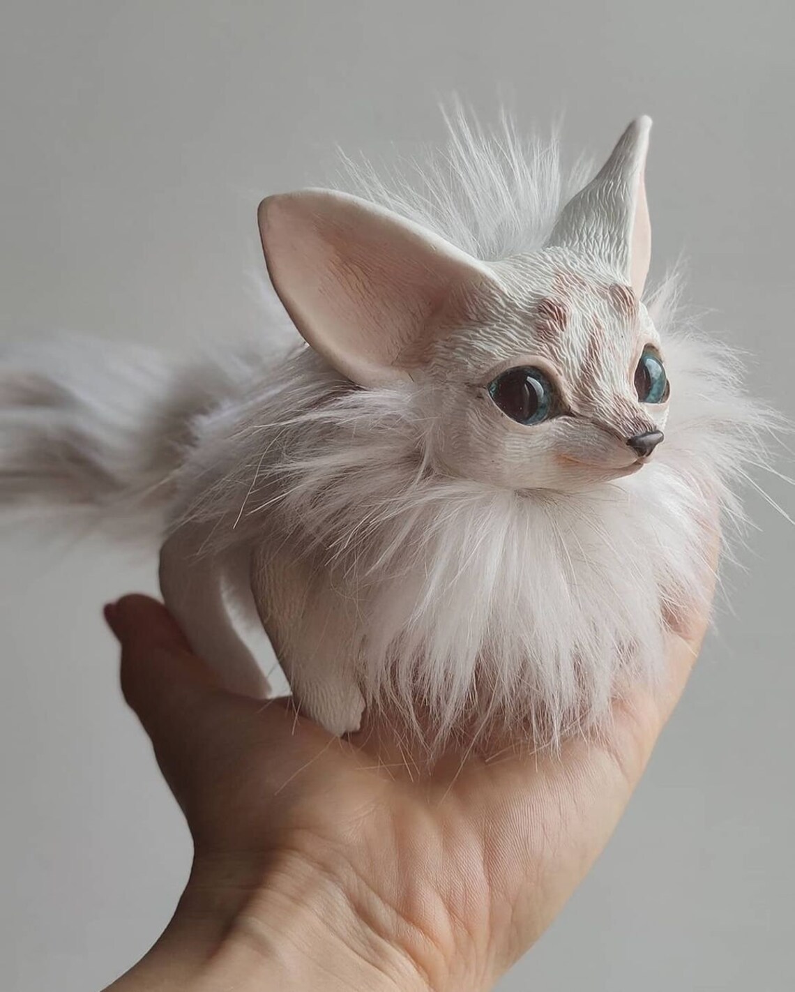 Pocket Fennec fox poseable art toy | Etsy