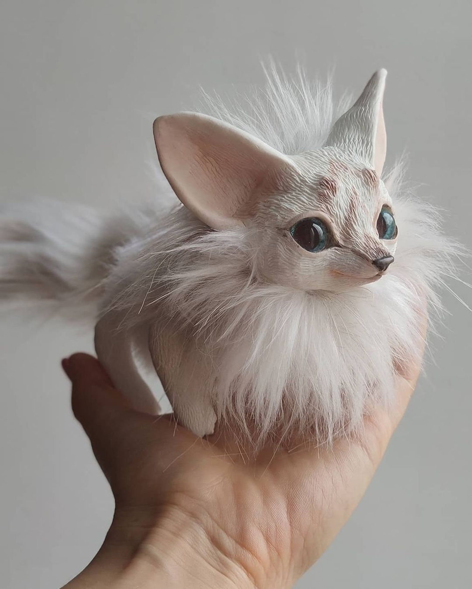 Pocket Fennec fox poseable art toy | Etsy