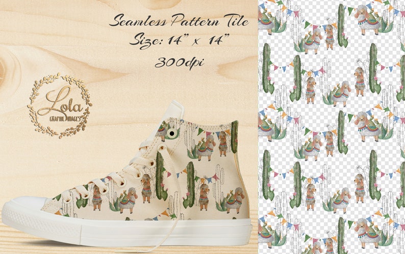 Watercolor Llama Clipart Cute Alpaca Graphics Cactus Art Baby | Etsy