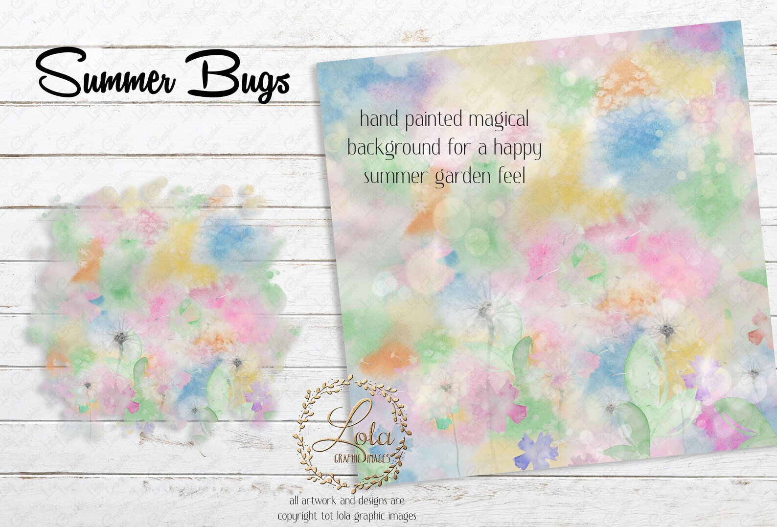 Cute Summer Bugs Clipart Watercolor Insect Bee Snail - Etsy