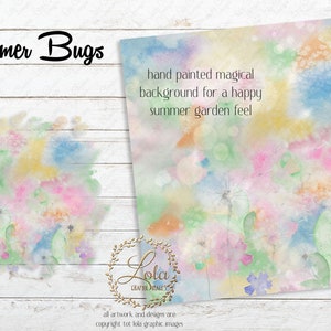 Cute Summer Bugs Clipart Watercolor Insect Bee Snail - Etsy