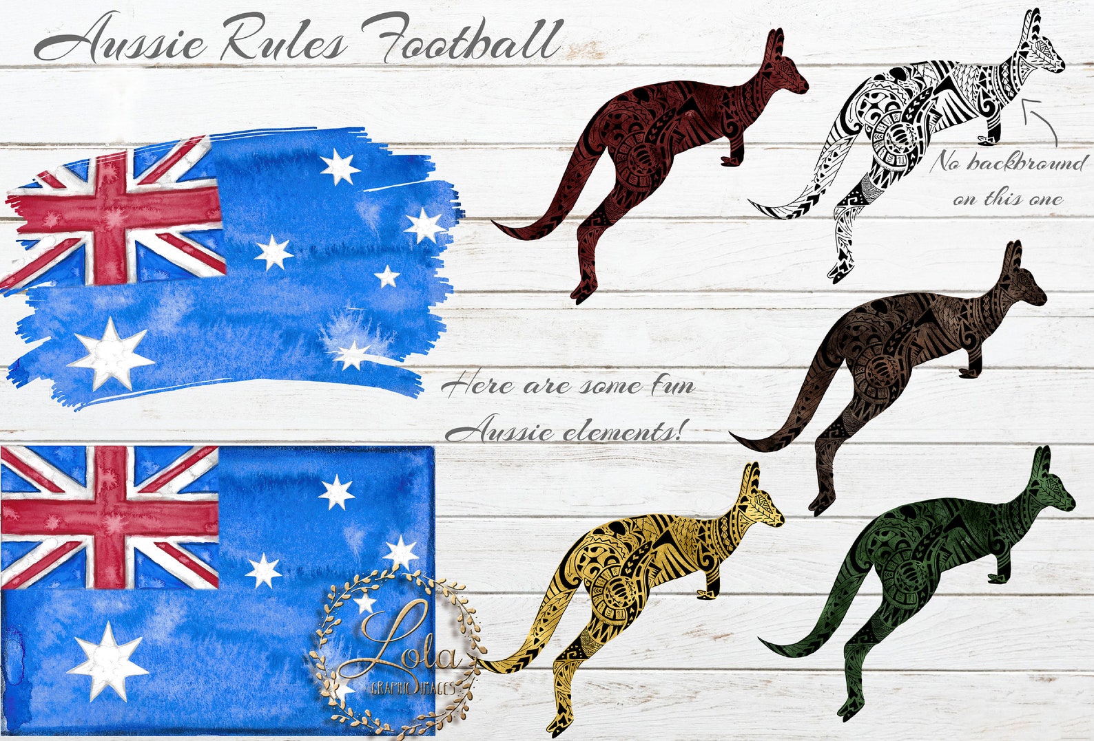 Cute Australian Rules Football Clipart Sport AFL Aussie | Etsy