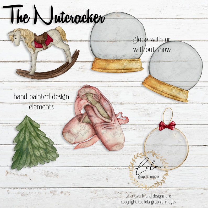 Cute Watercolor Nutcracker Clipart Ballet Images Christmas | Etsy
