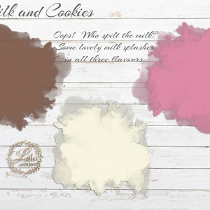 Milk and Cookies Clipart Watercolor Drinks Treats Sweet Biscuits ...