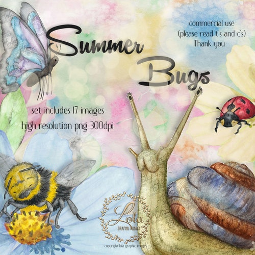 Drawing & Illustration Digital Garden Bugs Clipart Bug Caterpillar ...