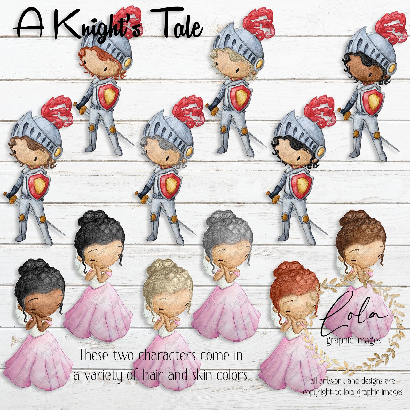 Watercolor Dragon Clipart Knight Princess Graphics Boy - Etsy