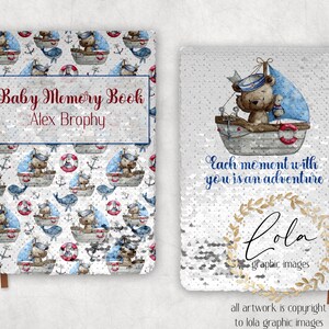 Watercolor Nautical Sailor Seamless Pattern | Teddy Bear Fabric | Baby ...