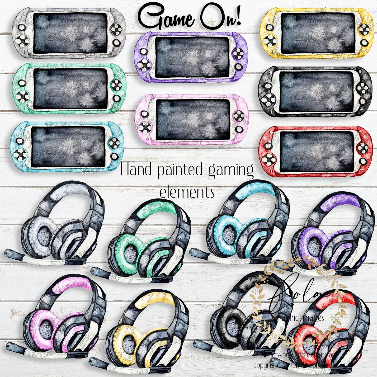 Cute Gamer Clipart Controller Graphics Neon Rainbow Clipart - Etsy