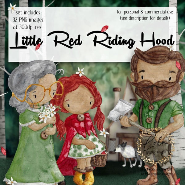 Little Red Clipart - Etsy
