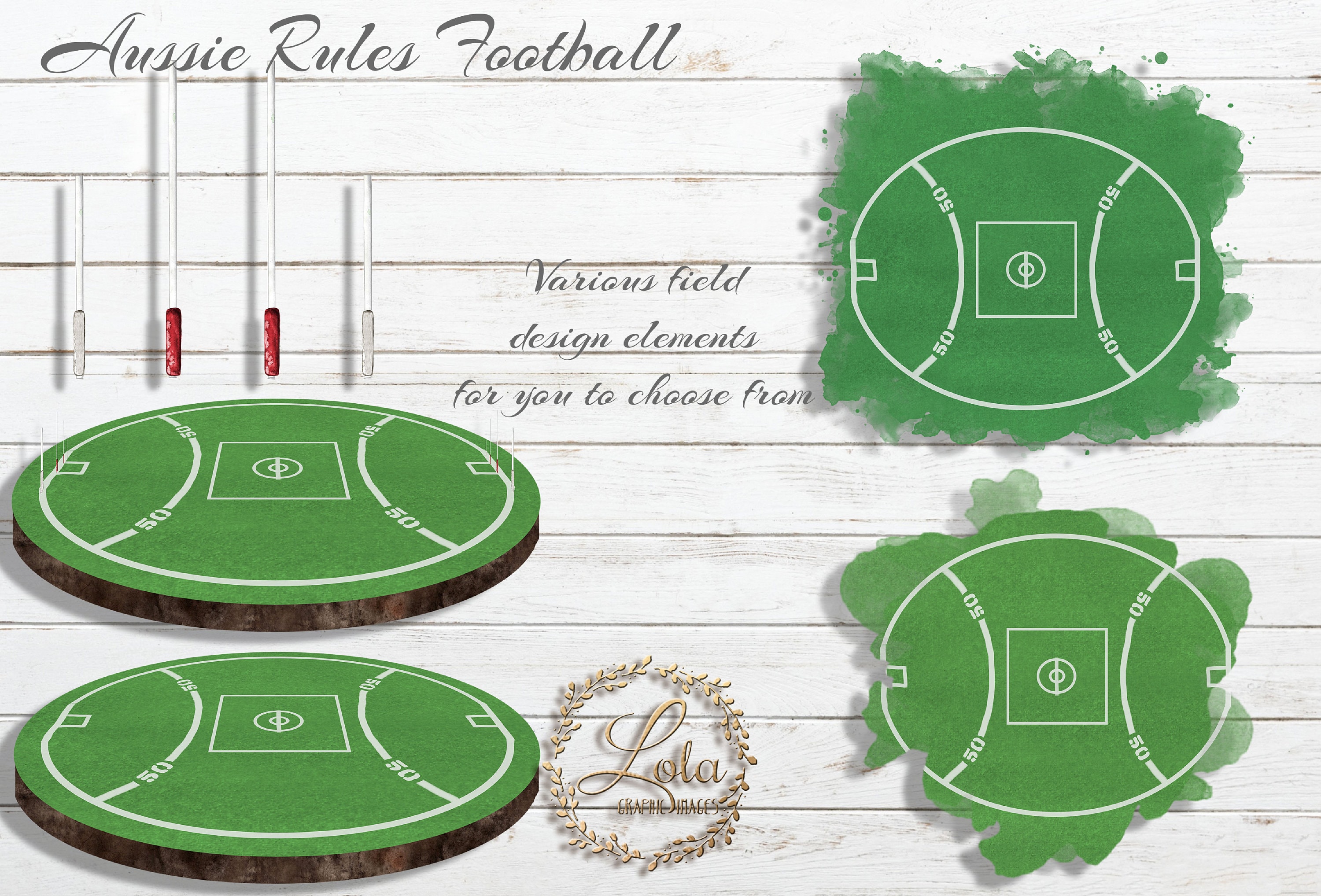 Cute Australian Rules Football Clipart Sport AFL Aussie - Etsy España