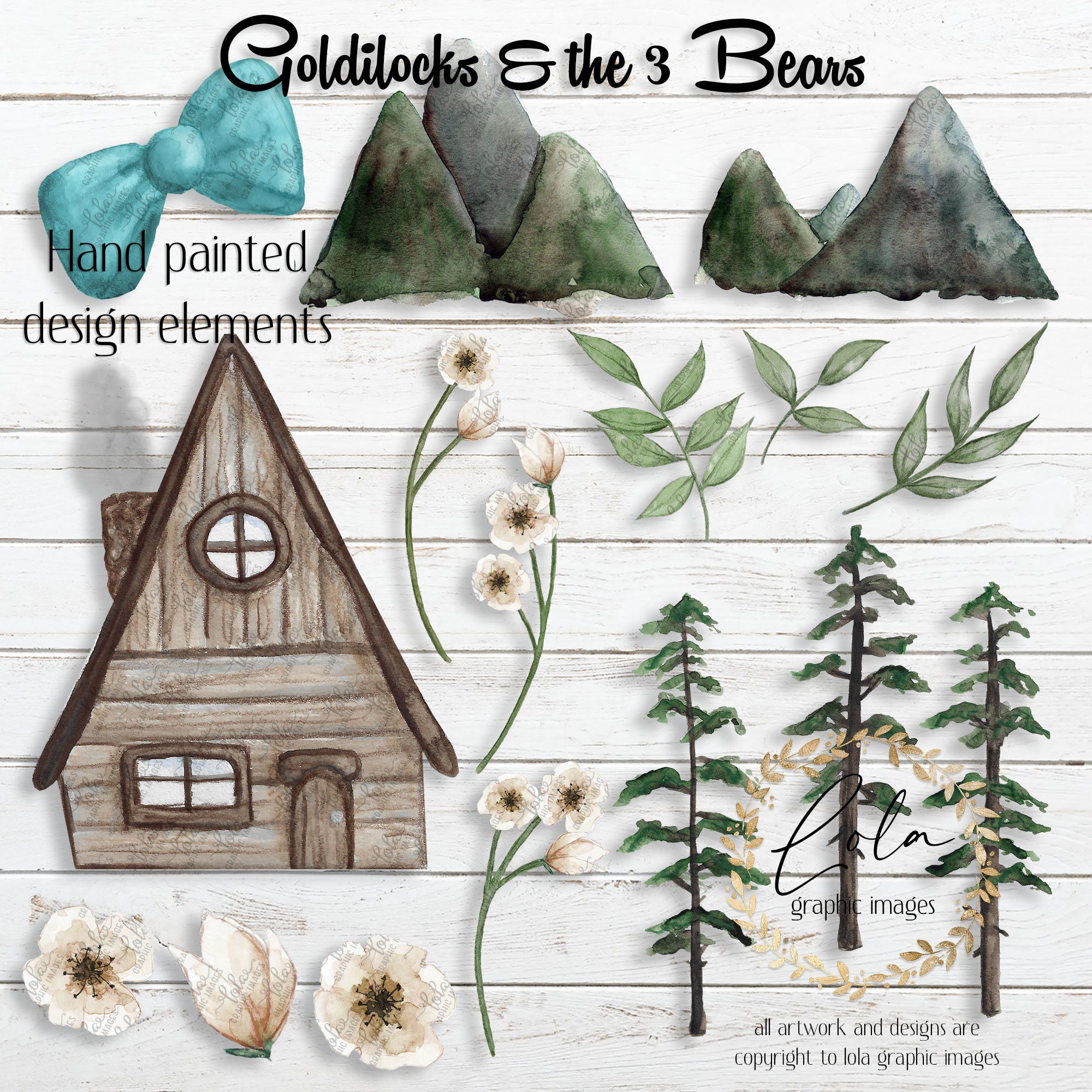 Goldilocks Clipart Fairy Tale Clipart Three Bears - Etsy Australia