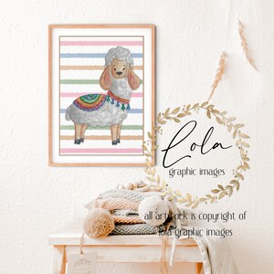 Watercolor Llama Clipart Cute Alpaca Graphics Cactus Art - Etsy