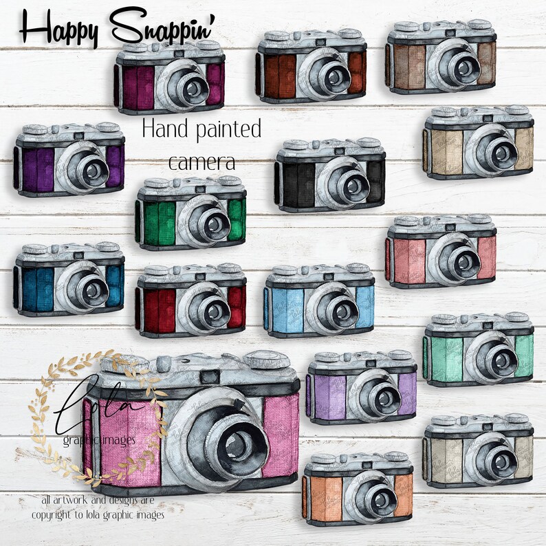 Watercolor Camera Clipart Photography Camera Film Camera - Etsy