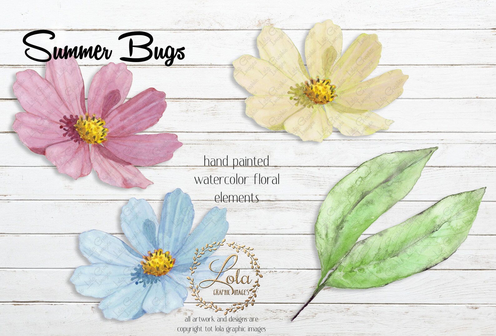 Cute Summer Bugs Clipart Watercolor Insect Bee Snail - Etsy