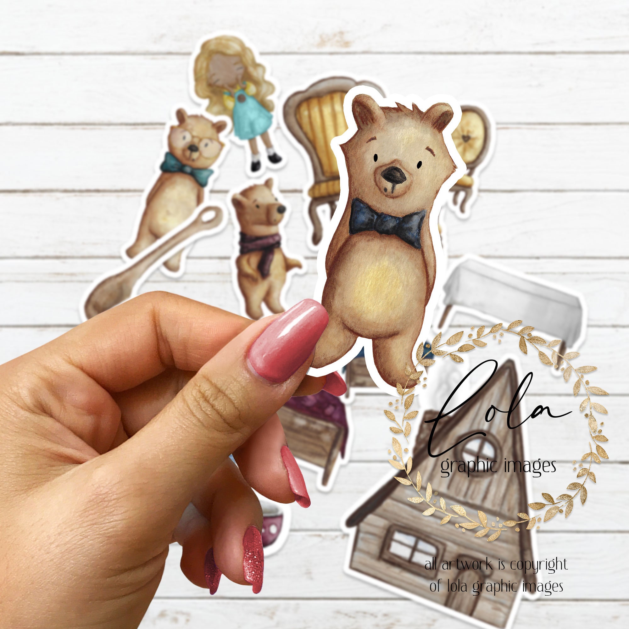 Goldilocks Clipart Fairy Tale Clipart Three Bears - Etsy Australia