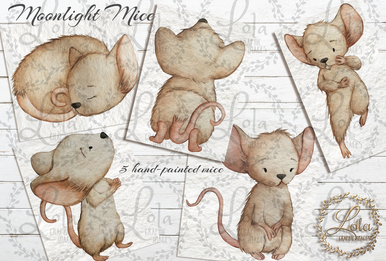Cute Watercolor Mouse Clipart Night Time Galaxy Stars Moon - Etsy