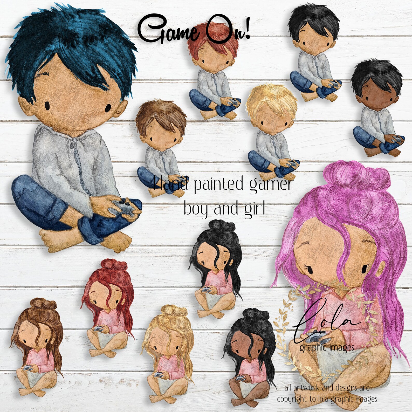 Cute Gamer Clipart Controller Graphics Neon Rainbow Clipart - Etsy