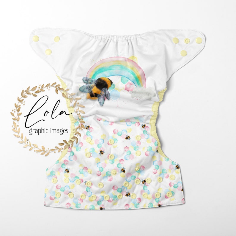 Watercolor Bee Rainbow Seamless Pattern Rainbow Fabric | Etsy