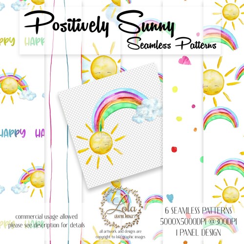 Rainbow Digital Paper Seamless Rainbow Patterns Printable | Etsy