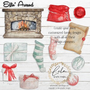 Cute Elf Clipart Father Christmas Santa Clipart Reindeer Art North Pole ...