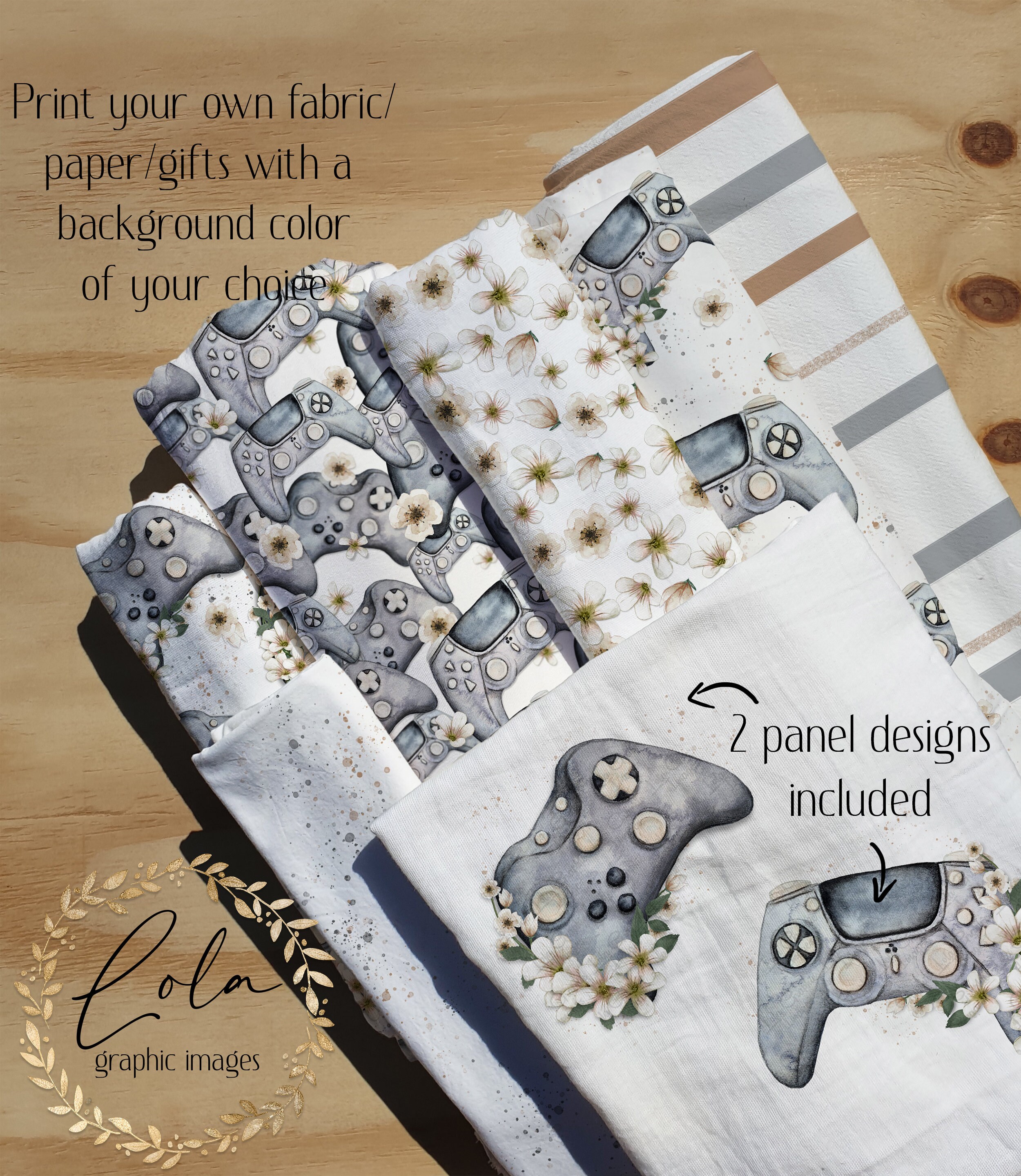 Watercolor Gamer Girl Seamless Pattern Gaming Controller | Etsy