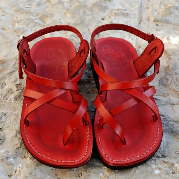 Red Sandals - Etsy