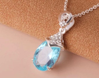 Ice Blue Necklace | Etsy