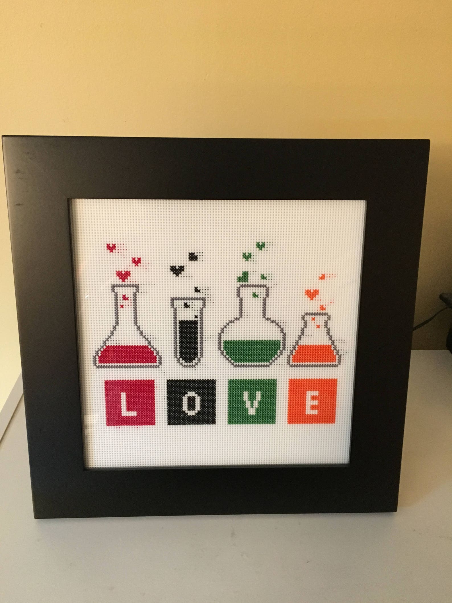 Love in the Lab Counted Cross Stitch - Etsy