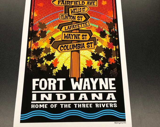 Fort Wayne Indiana: Home of the Three Rivers Print - Etsy