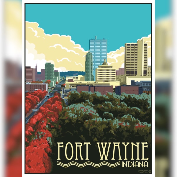 Posters of Fort Wayne Indiana - Etsy
