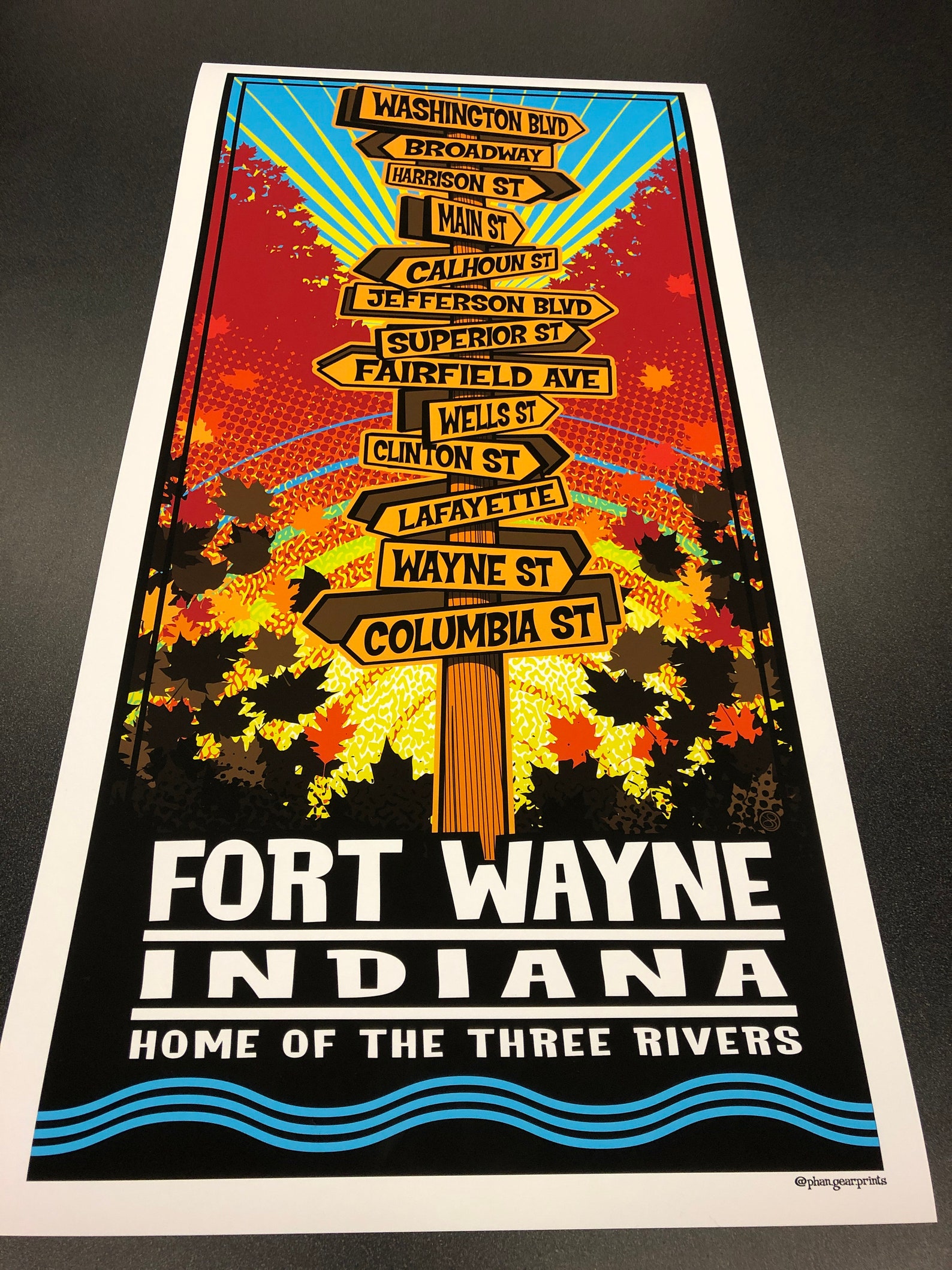 Fort Wayne Indiana: Home of the Three Rivers Print - Etsy