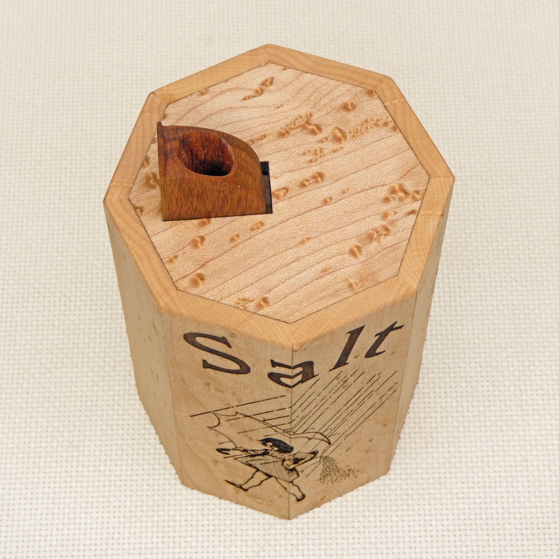 Handcrafted Wooden Salt Carton - Etsy