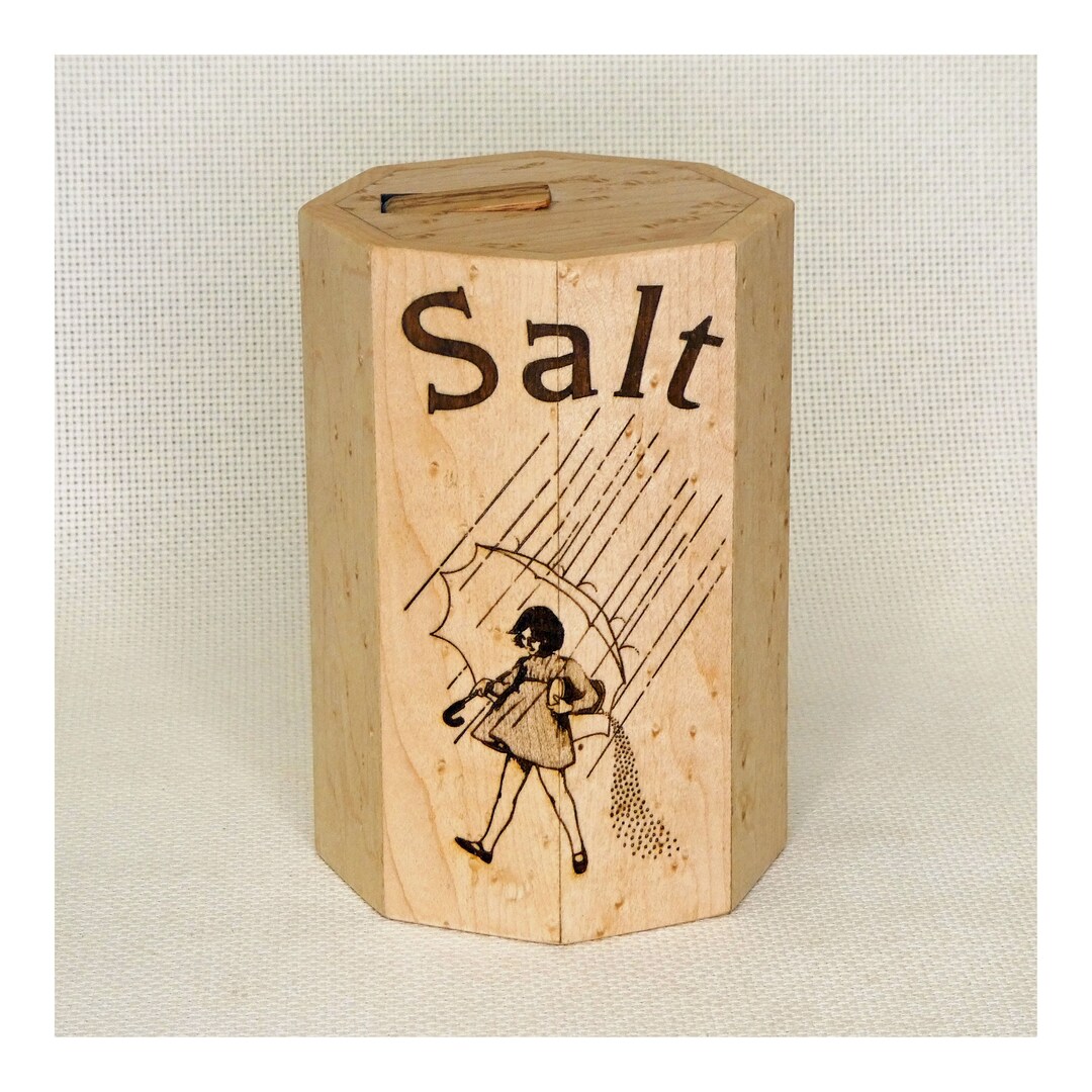 Handcrafted Wooden Salt Carton - Etsy
