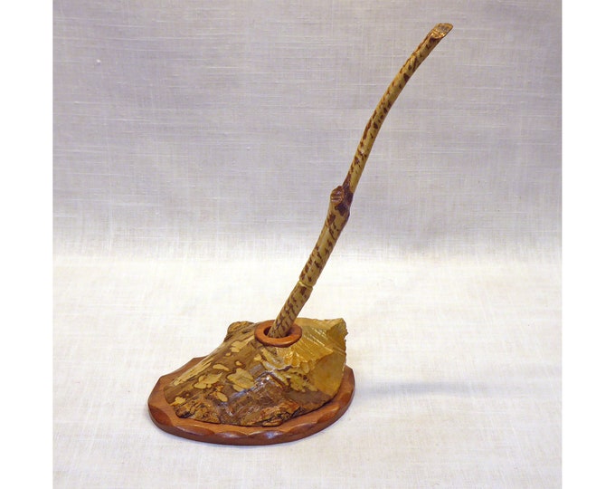 Pen Made From a Beaver-chewed Stick With Stand Made From - Etsy