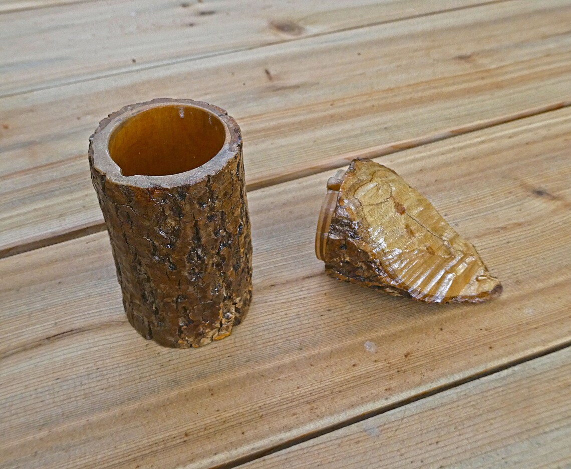 Small Box Made From a Beaver-chewed Log - Etsy