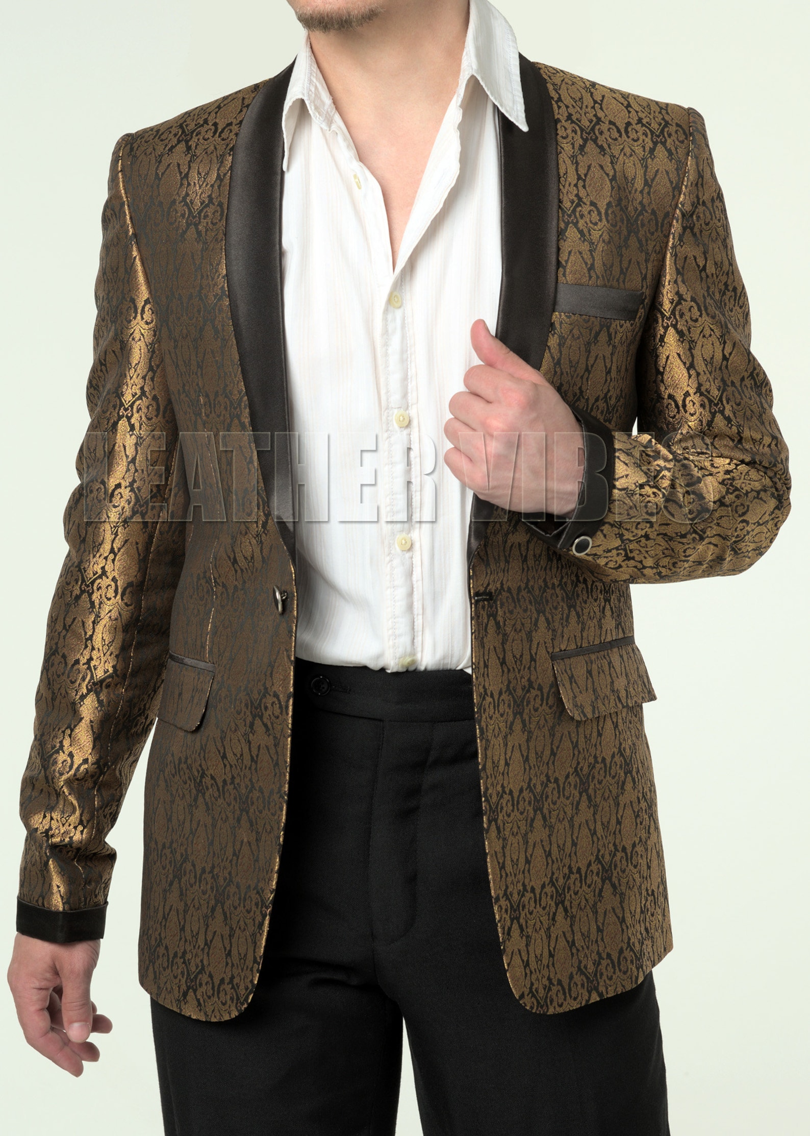Gold Tuxedo Dinner Jacket - Etsy