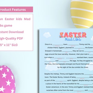 Easter Mad Libs | Easter Activity | Easter Printable Game | Easter ...