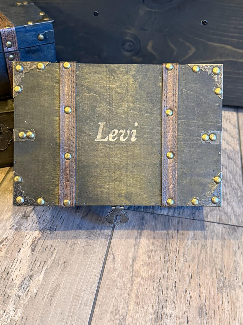 Personalized Wooden Treasure Chest Engraved With Name - Etsy