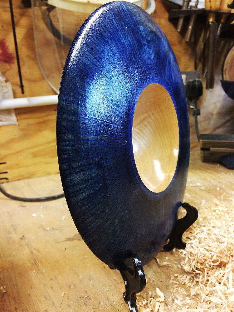 Blue Rim Platter Handmade Unique - Etsy