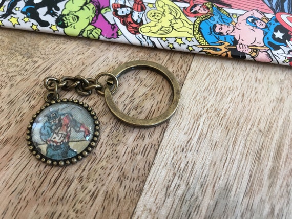 Marvel Avengers Captain America Comic Book Page Keychain - Etsy