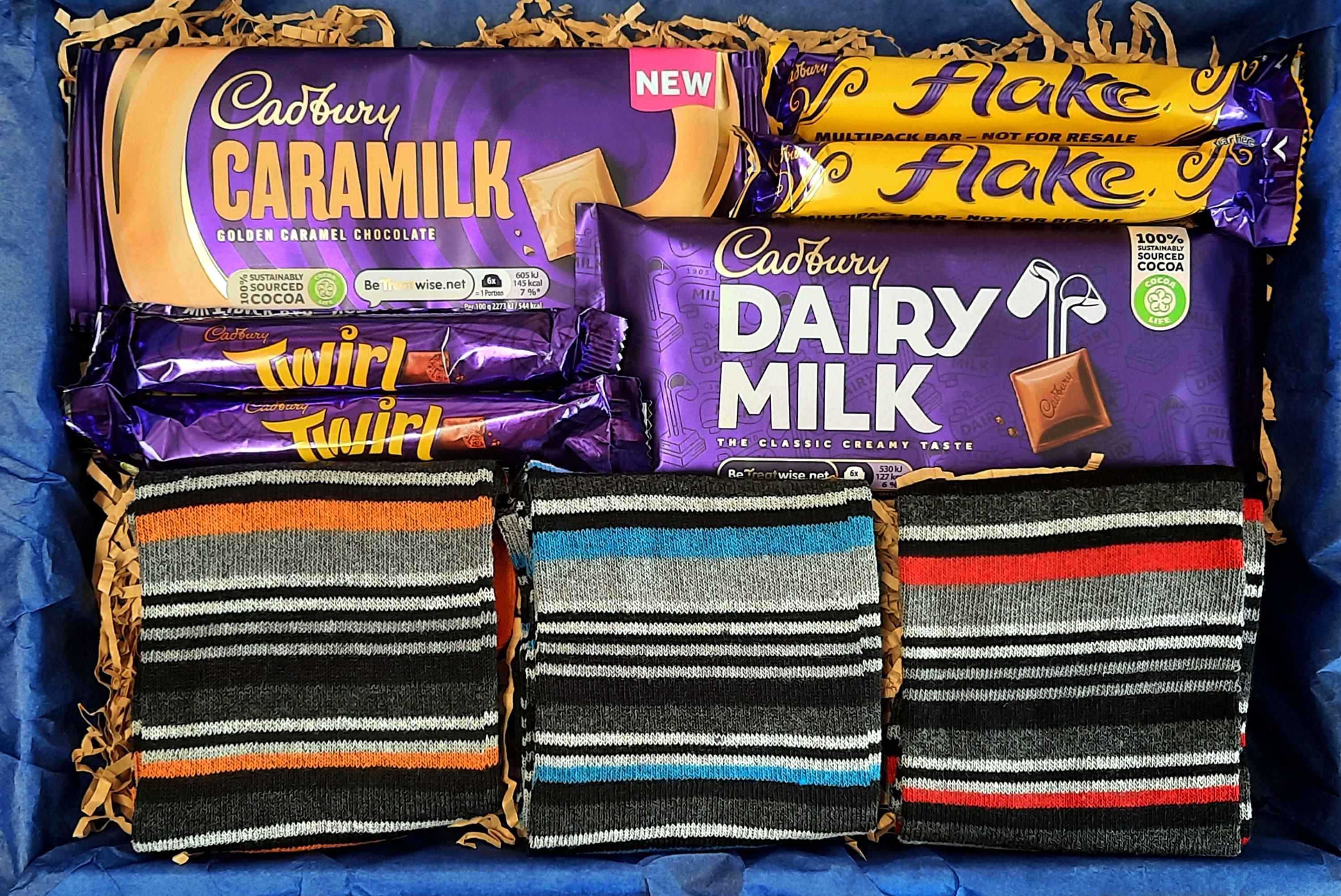 Men's "socks & Chocs" Treat Box | Gift for Men | Father's Day ...